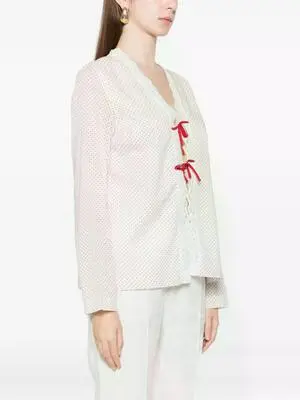 Posse Marlowe Lace Bows Blouse - White