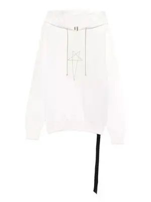 Rick Owens Graphic Print Hoodie - White