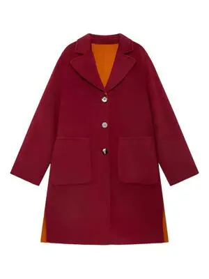 Malìparmi Wool Coat With Pockets And Button Details