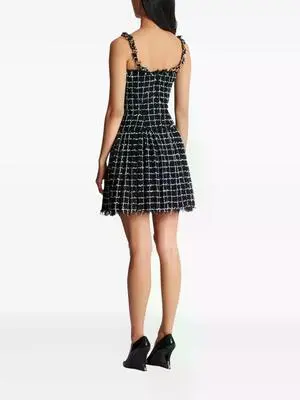 Balmain Chain-strap Tweed Dress - Black