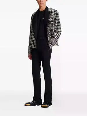 Balmain Crystal-embellished Wool Trousers - Black