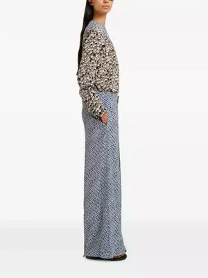 Marni Long-sleeved Crêpe De Chine Top With Anemones Print