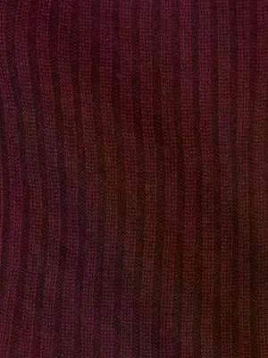 DELL'OGLIO Ribbed Cashmere Neck Warmer - Red