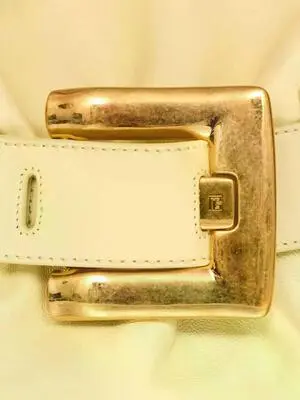 Balmain Anthem Belt-detail Shoulder Bag - Yellow