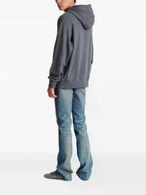 Balmain Printed Cotton Hoodie - Grey