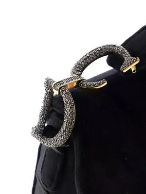 Dior Saddle Handbag Velvet With Crystals Mini