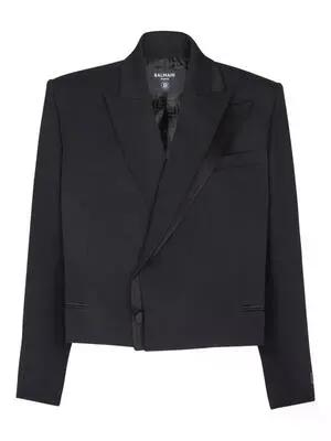 Balmain Grain De Poudre Wool Blazer
