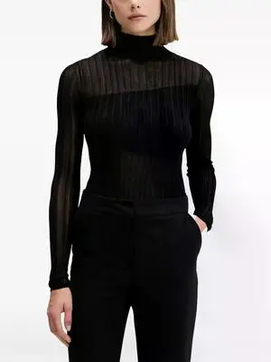 Hugo Sheer Ribbed Top