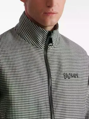 Balmain Houndstooth Zip Jacket - White