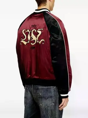 DIESEL® Appliqué-patch Zip-up Jacket - Red