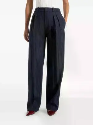 Manière De Voir Julie Tailored Twin Pleat Trousers - Blue