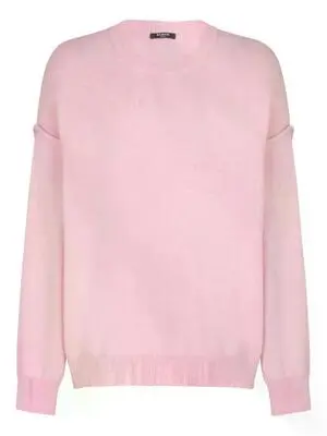 Balmain Crew-neck Cashmere Sweater - Pink