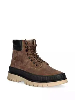 Gant Lace-up Panelled Boots - Brown