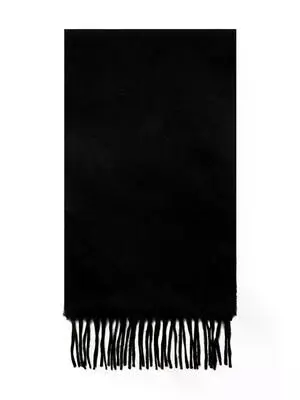 Sunspel Fringed-hem Scarf - Black