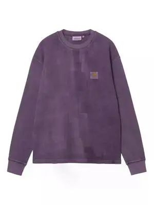 Carhartt Work In Progress Logo-patch Long-sleeve Sweatshirt - Purple