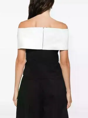 SELF-PORTRAIT Crepe Off-shoulder Top