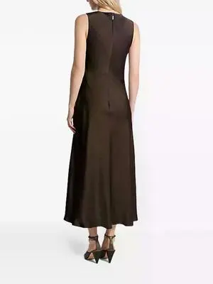 Michael Kors V-neck Midi Dress With Pockets