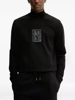 Hugo Embroidered Roll-neck Sweater
