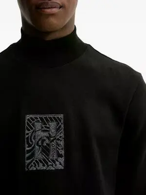 Hugo Embroidered Roll-neck Sweater