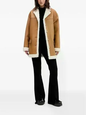 Hugo Buttoned Faux-fur Coat