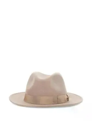 Borsalino Federico Ribbon-trim Hat - Neutrals