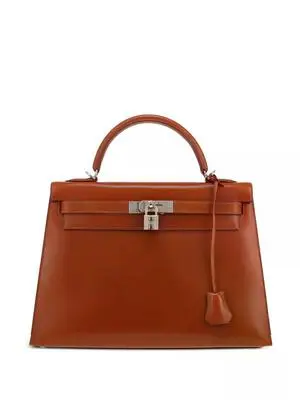 Hermès 2001 Kelly 32 Leather Tote - Brown