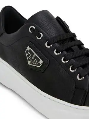 Philipp Plein Leather Sneakers - Black
