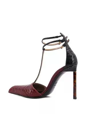 TOM FORD 90mm Python-effect Pumps