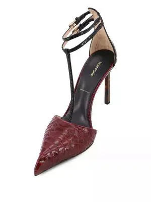 TOM FORD 90mm Python-effect Pumps