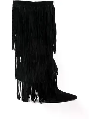 Gisel Moire Fringe Shoes For Women