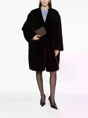 THE FRANKIE SHOP Open-front Faux Fur Coat