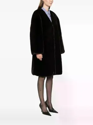 THE FRANKIE SHOP Open-front Faux Fur Coat