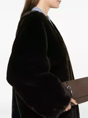 THE FRANKIE SHOP Open-front Faux Fur Coat