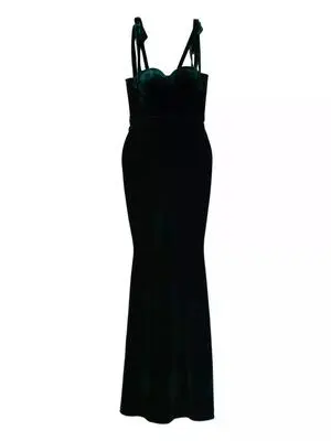 CRISTALLINI Cybele Tie Strap Maxi Dress
