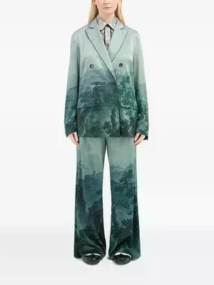 PIERRE-LOUIS MASCIA Adastrgum Landscape-printed Jacket - Blue