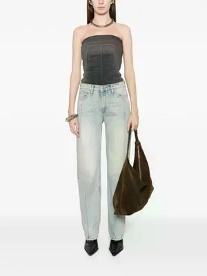 TRIARCHY Paneled Slit Jeans
