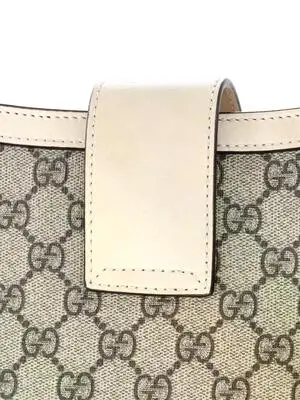 Gucci Padlock Chain Gg Coated Canvas Medium Tote Bag - Brown