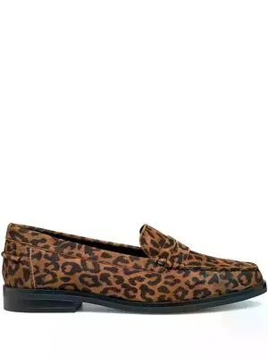 Geox Leopard-pattern Loafers