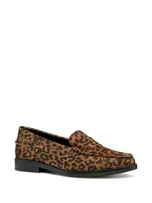 Geox Leopard-pattern Loafers