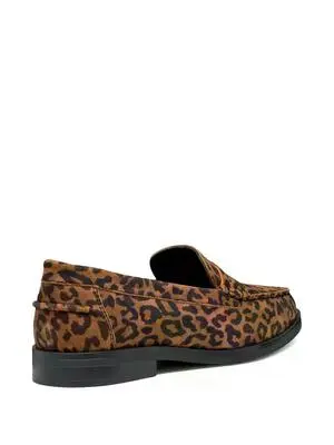 Geox Leopard-pattern Loafers