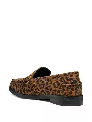 Geox Leopard-pattern Loafers