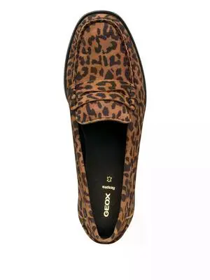 Geox Leopard-pattern Loafers
