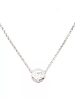 Loewe Anagram Pendant Necklace - Silver