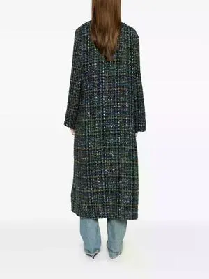 MIAU BY CLARA ROTESCU Ruffled Tweed Coat