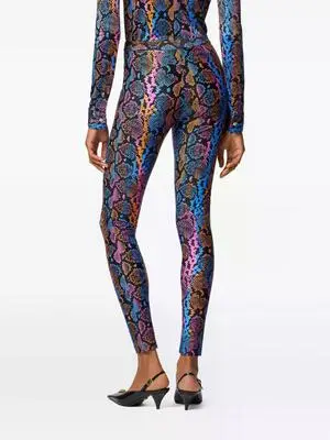 Versace Snakeskin-print Leggings