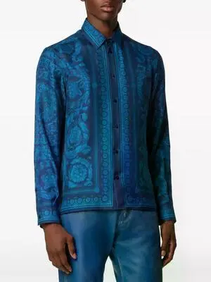 Versace Barocco-print Buttoned Shirt