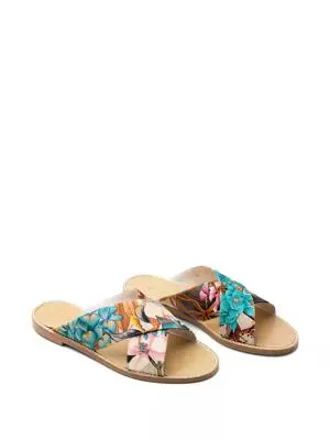 FERRAGAMO Giacky Print Flat Sandals