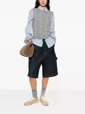 Guest In Residence Knitted Checked Vest