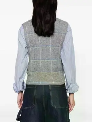 Guest In Residence Knitted Checked Vest