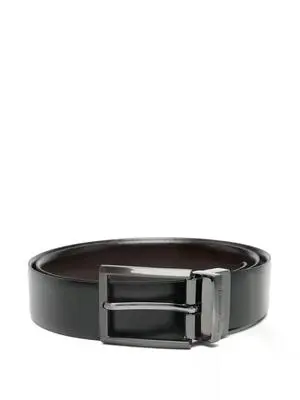 Karl Lagerfeld Square Buckle Leather Belt